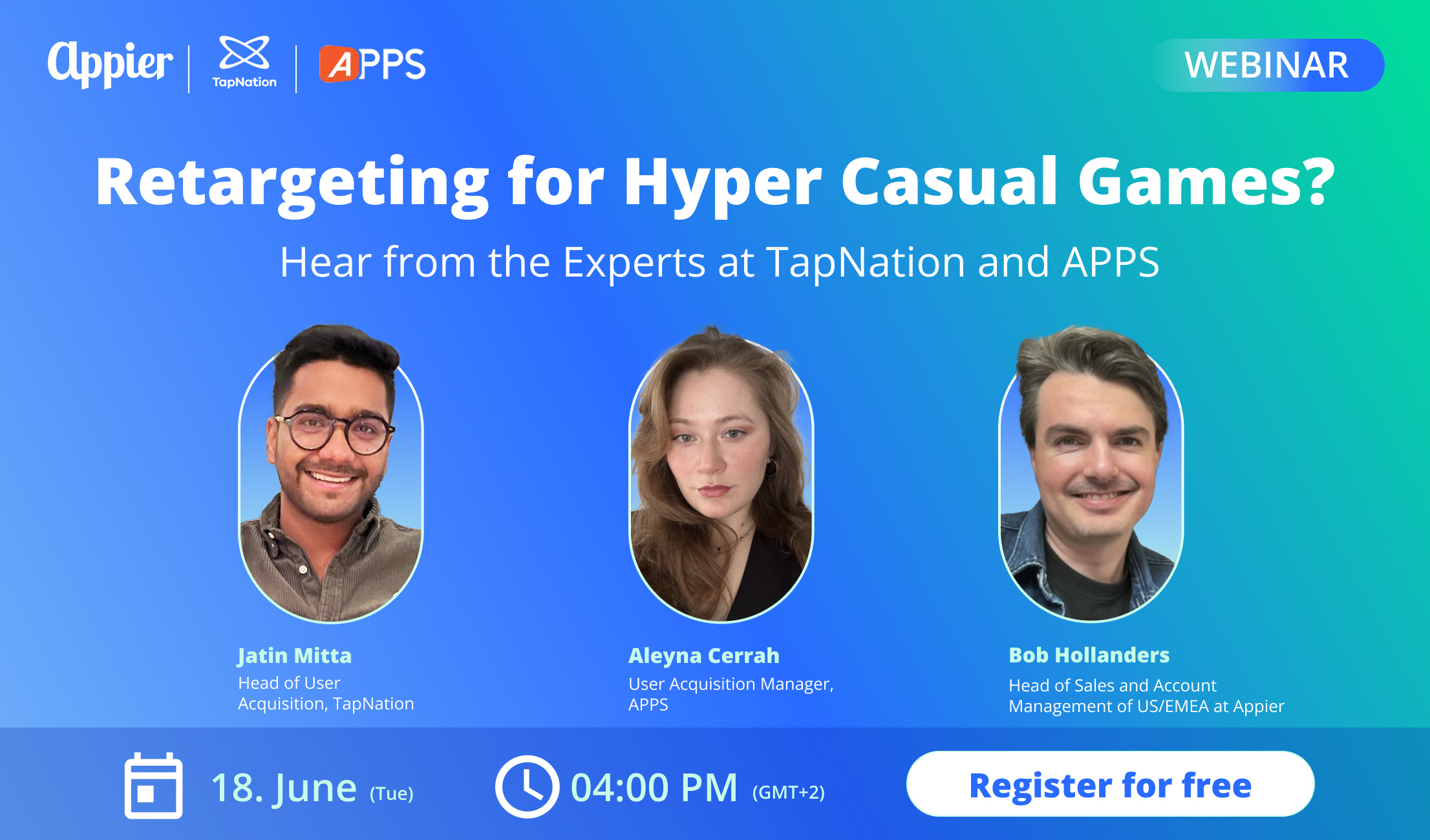 [On-Demand Webinar ] Retargeting for Hyper Casual Games? Hear from the Experts at TapNation and APPS